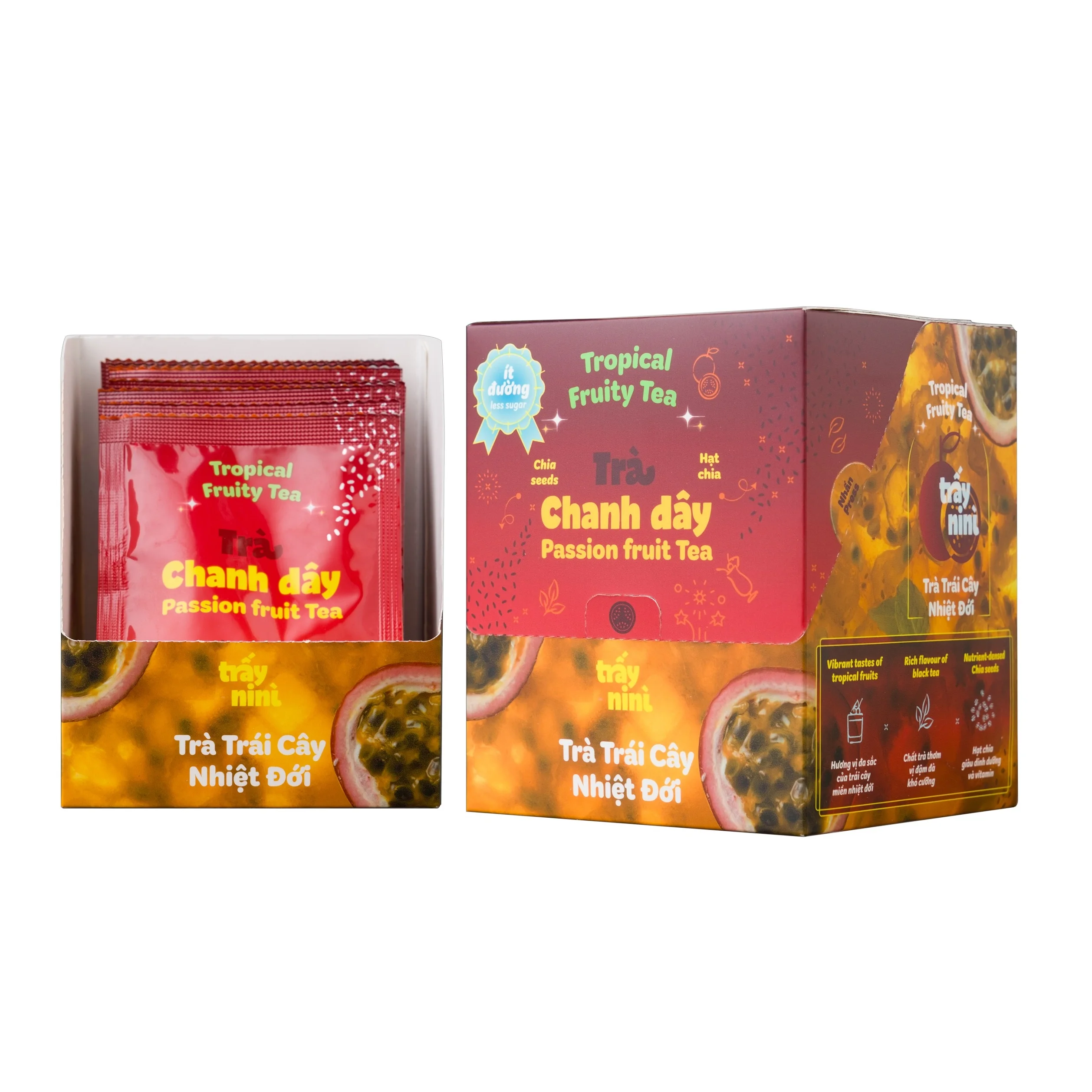 Tropical Fruit Tea Passion Fruit Tea 10 Sachets X 10g Per Box Flavor ...