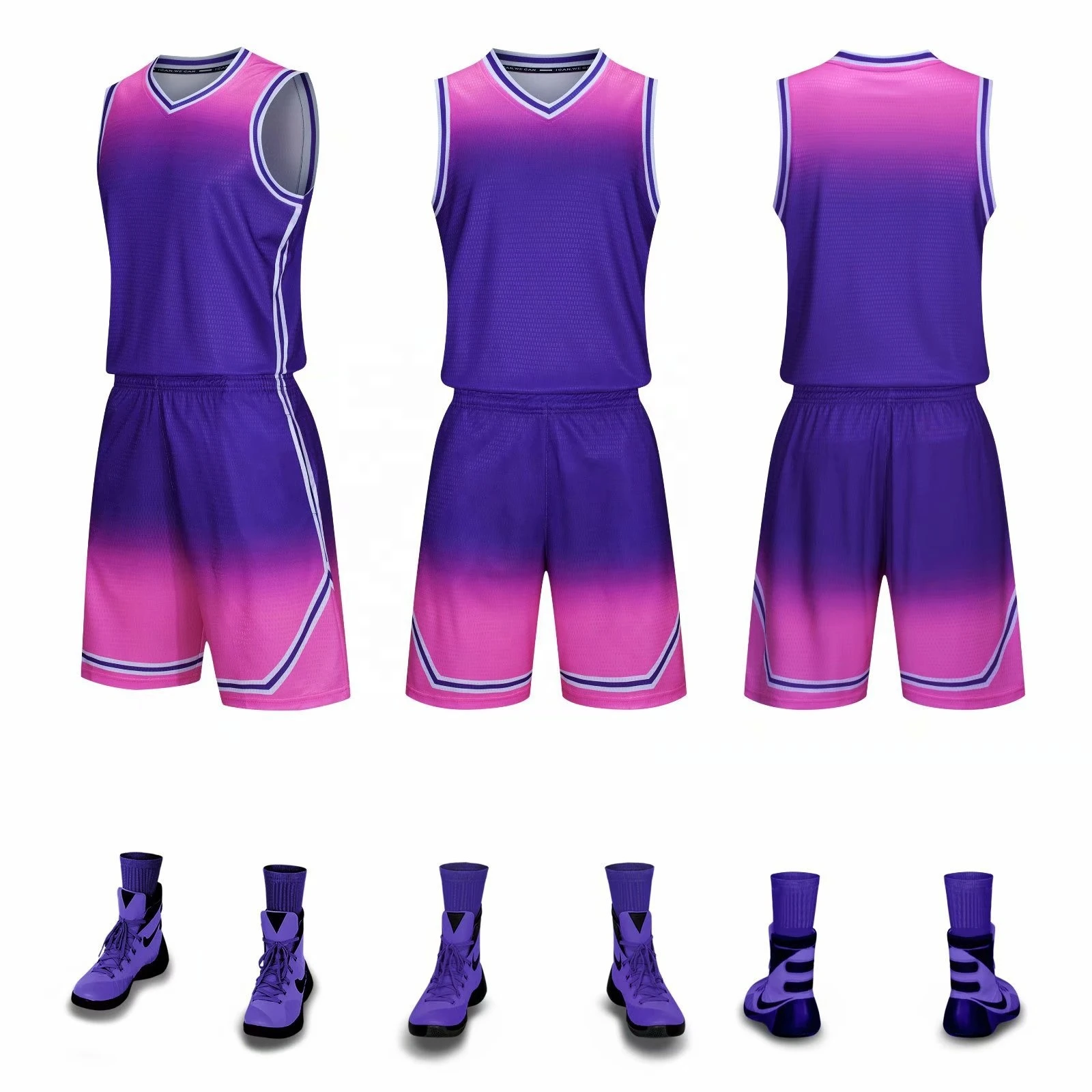 Basketball Uniform Kit Sublimated Basketball Uniforms Jerseys Shorts ...