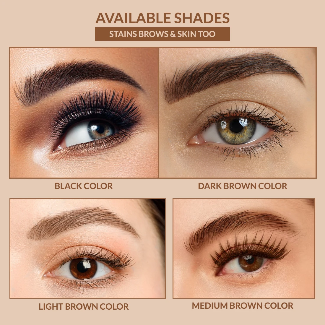 Mina Ibrow Eyebrow Lashes And Brow Tint Cream Long Lasting Waterproof ...