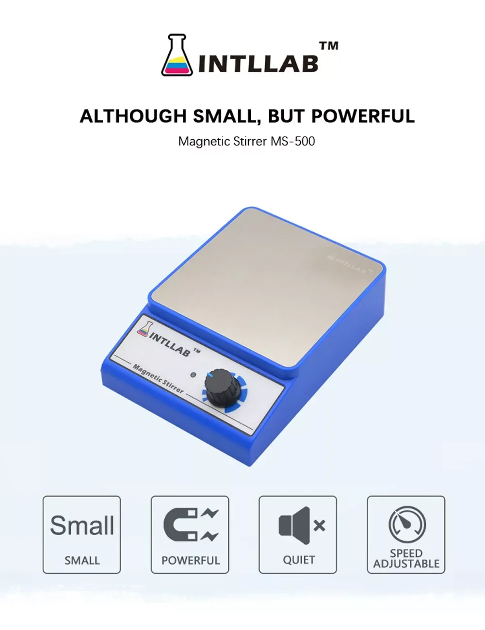 MS-500 Intllab Magnetic Stirrer with Stir Bar - Customized Support