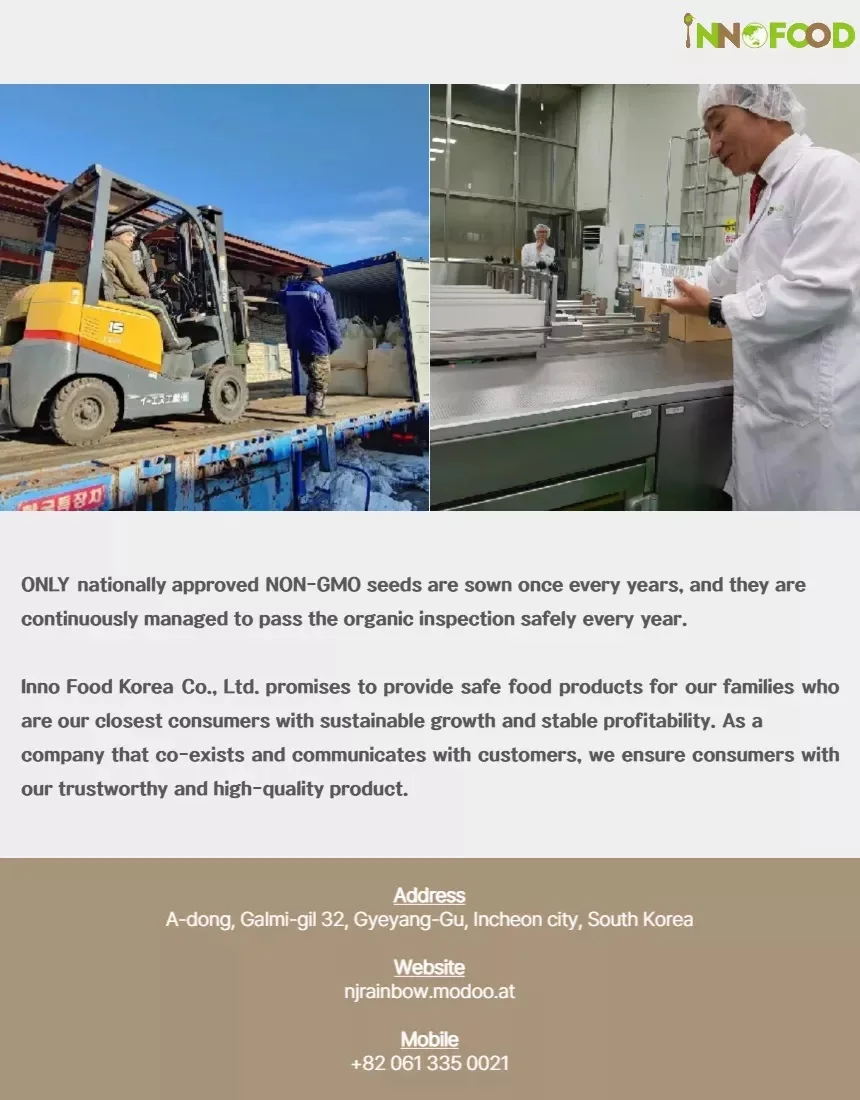 [inno Food Korea] Organic Soymilk Made With Only Organic Soybeans High ...