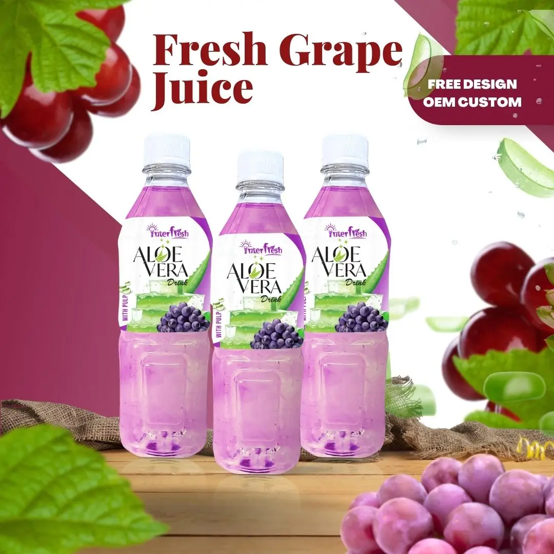 Aloe Vera Pulp in Pet Bottle 500ml Halal Soft Drinks OEM Customize ...