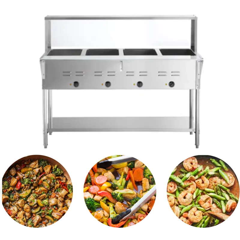 Commercial Electric Stainless Steel Steam Table Food Display Table Food ...