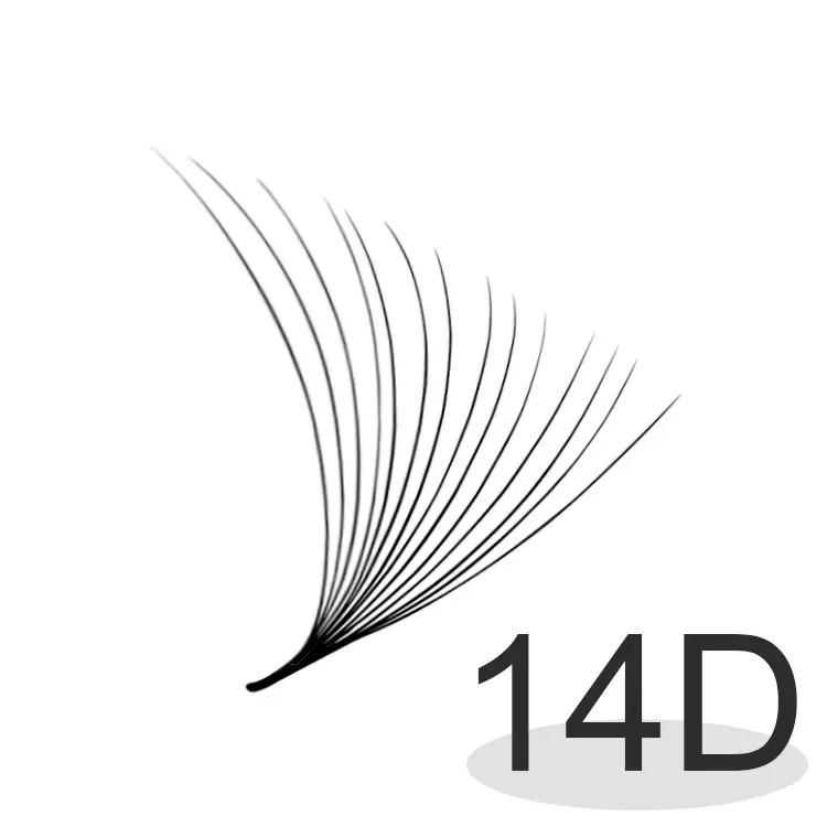 12d 14d Lines Lash Premade Russian Volume Fans Big Trays Sharp Stem Pre ...