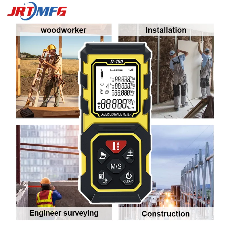 Industrial 100m Long Range Measurement Laser Distance Meter High ...
