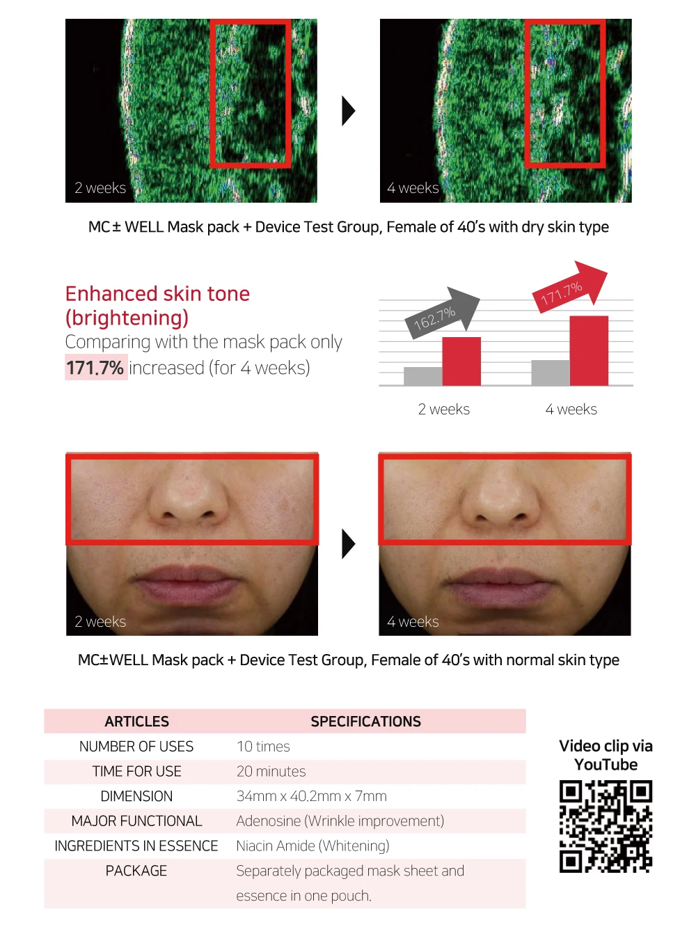 5) Mc:well | 10 Sheets Of Microcurrent Anti-aging Silver Facial Mask ...