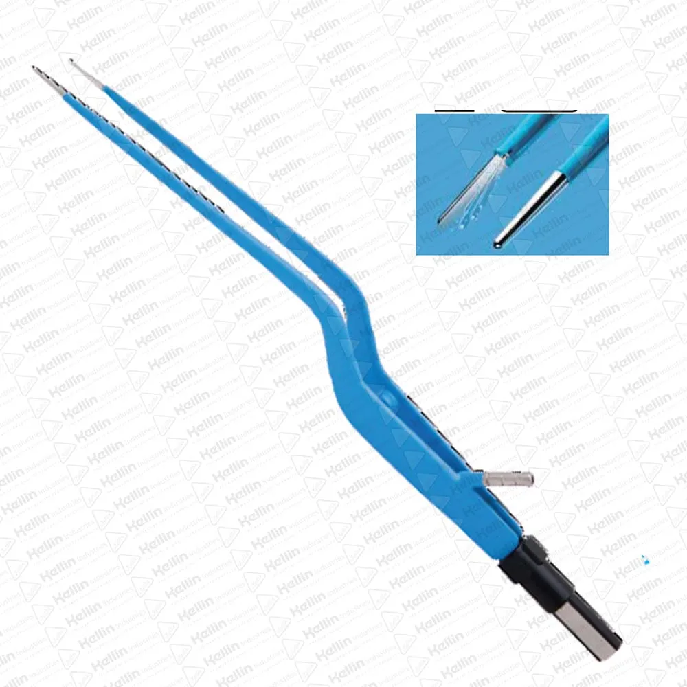 Surgical Bayonet Irrigation Bipolar Forceps Straight Non-stick Tip ...