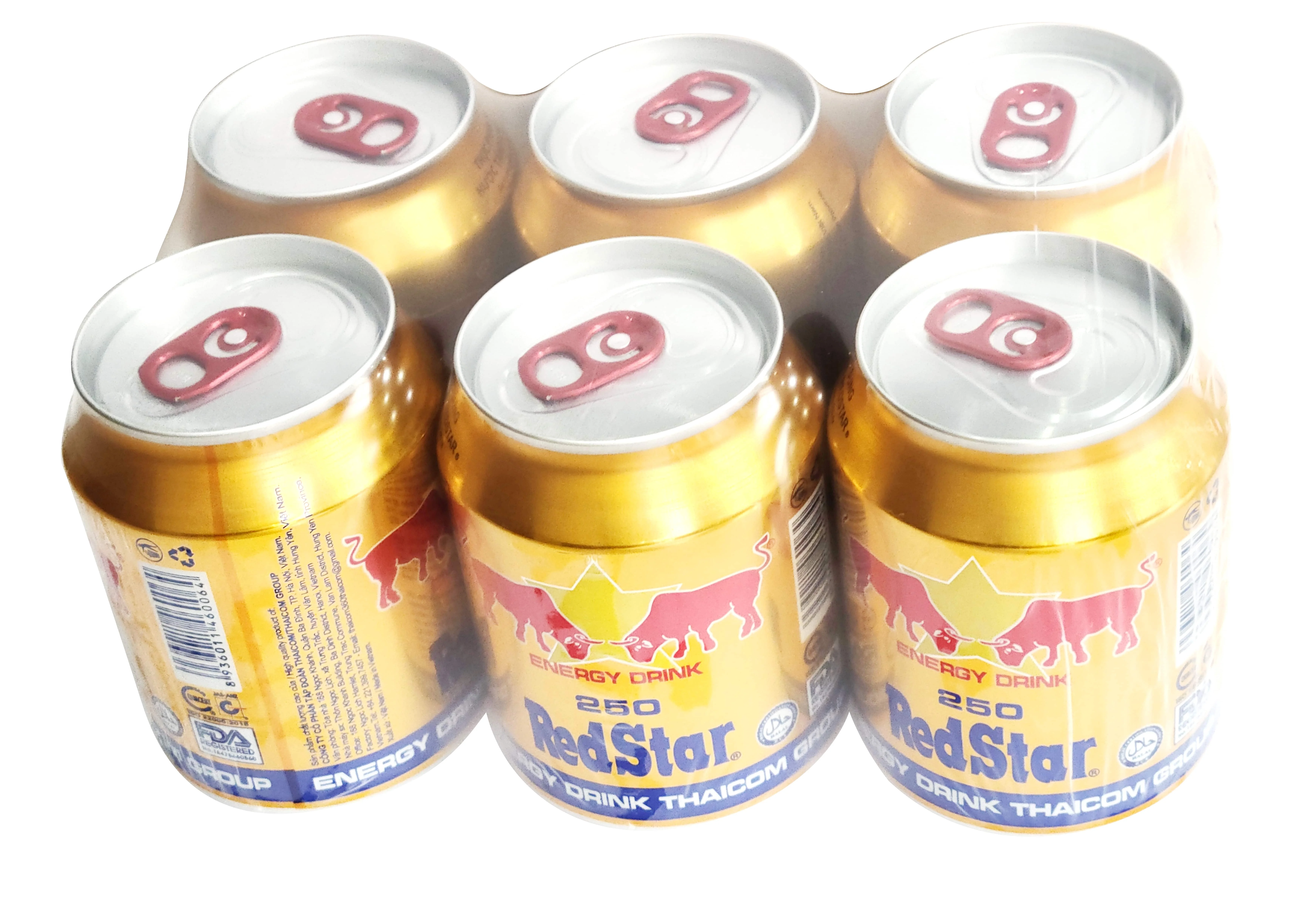 250ml Can Box Energy Drink High Quality Redstar Beverage Yellow Color ...