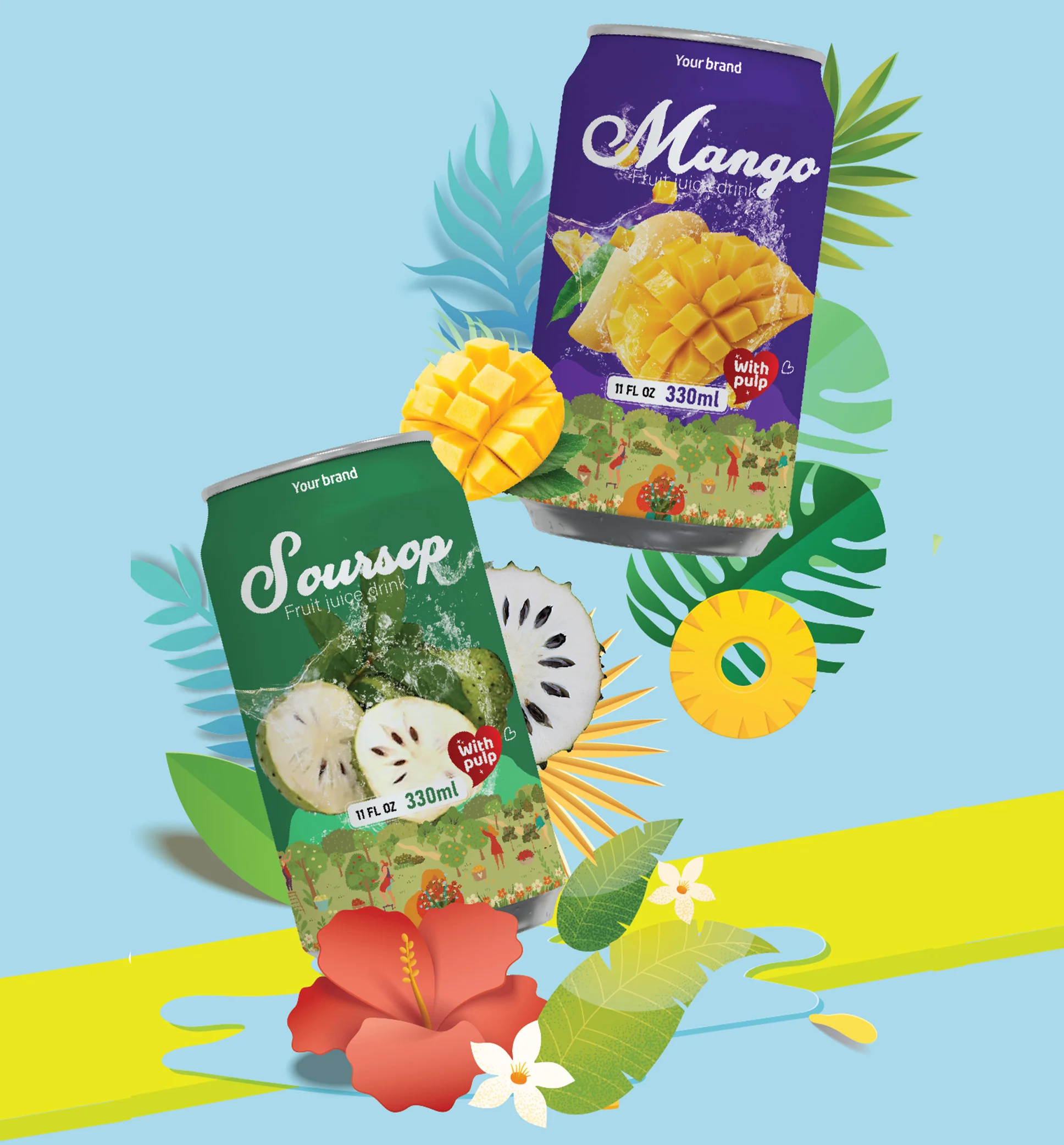 Fresh Mango Juice Drink Good Price Export Quality Sugar Juices With ...