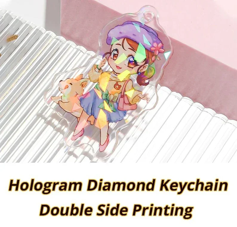 Custom Clear Kpop Idol Printed Plastic Acrylic Keychain Photo ...