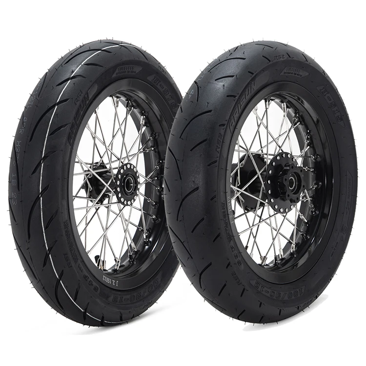 12" Supermoto Wheel Rim And Tire Set For Surron Light Bee / Segway X160 ...