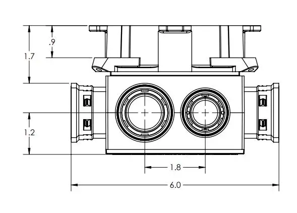8-inlet 1-Outlet PVC ENT Conduit Slab Box - Durable & Efficient