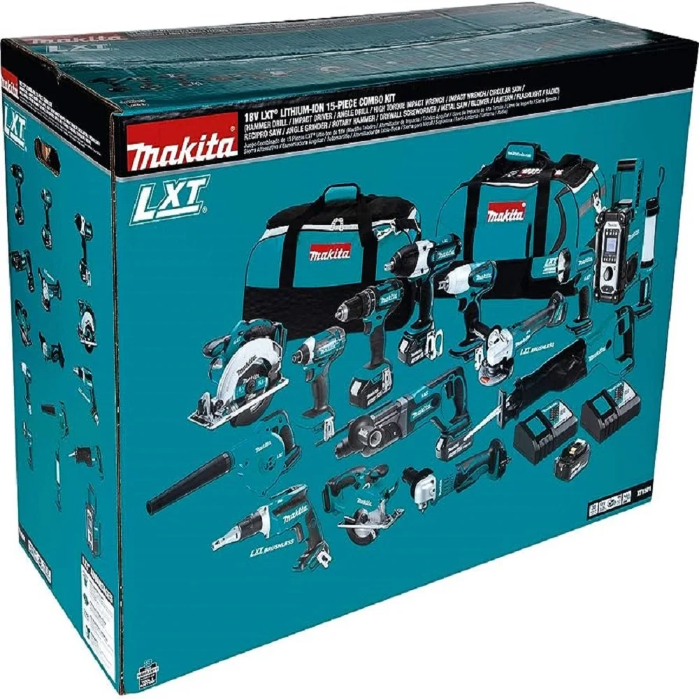 Makitas Lxt1500 18-volt Lxt Lithium-ion Cordless 15-piece Combo Kit - Buy Drilling Machines ...