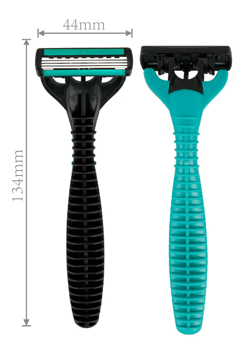 Face Razor Disposable Four Blade Rubble Handle Men's Shaving Razor For ...