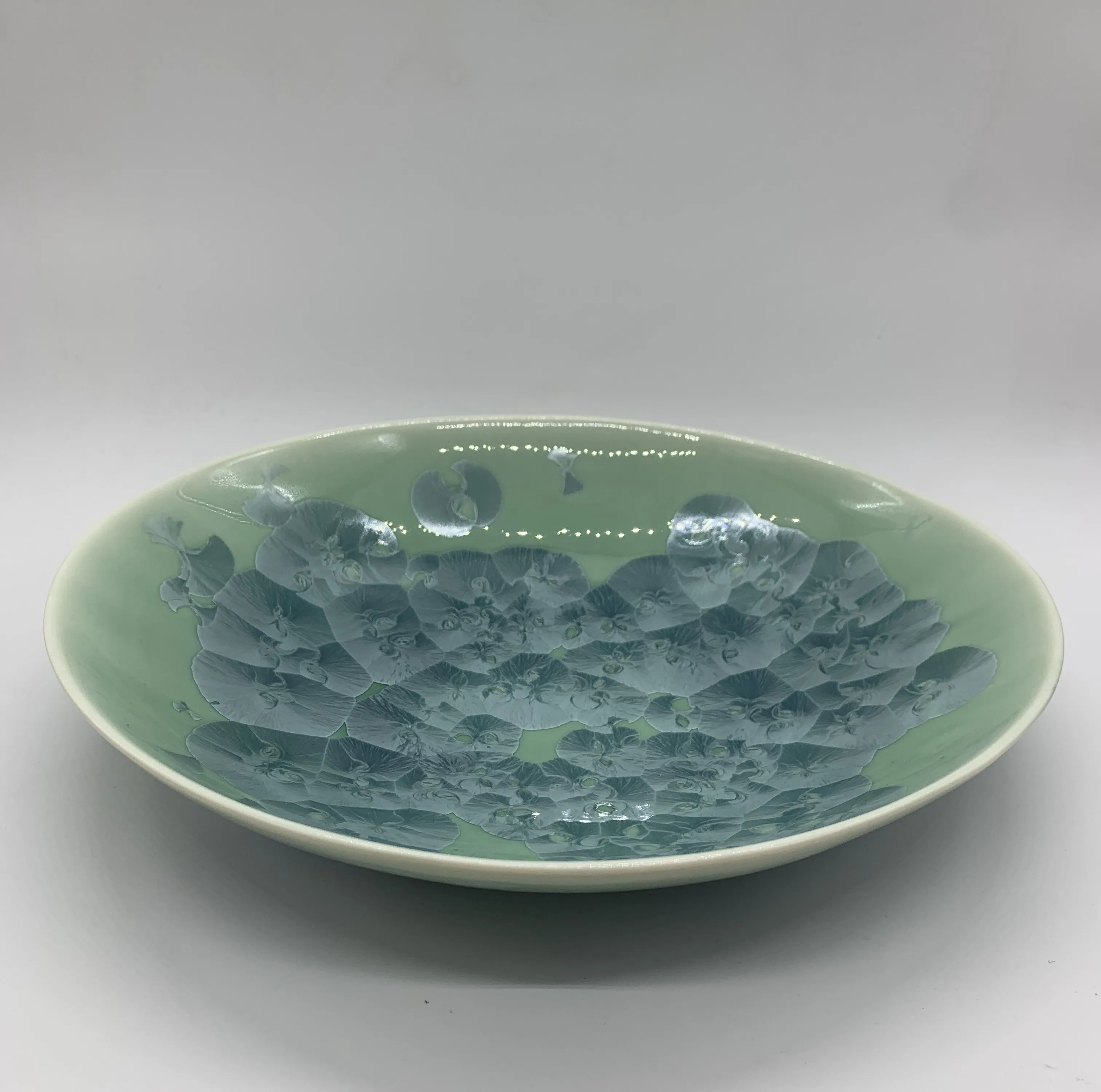 Japanese Flower Crystal Oval Plate (green) By Toan - Buy Plates,Ceramic ...