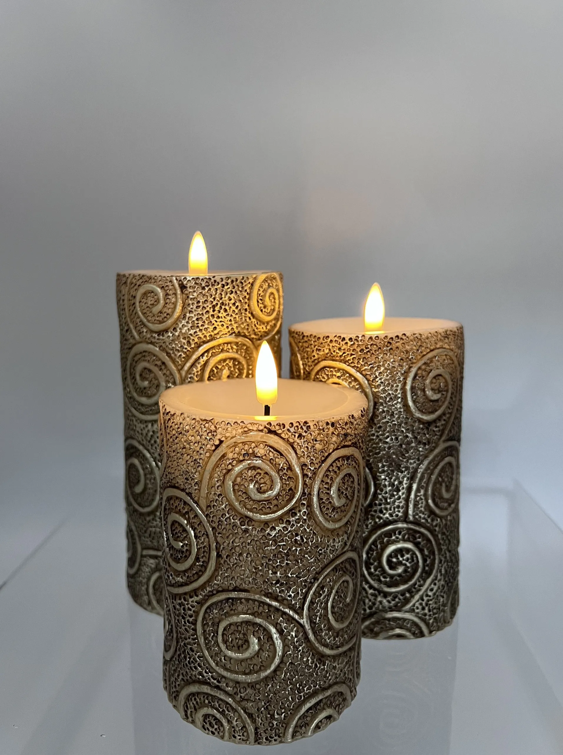 Shell-shaped Decorative Motifs - Flameless Led Candle Paraffin Wax ...