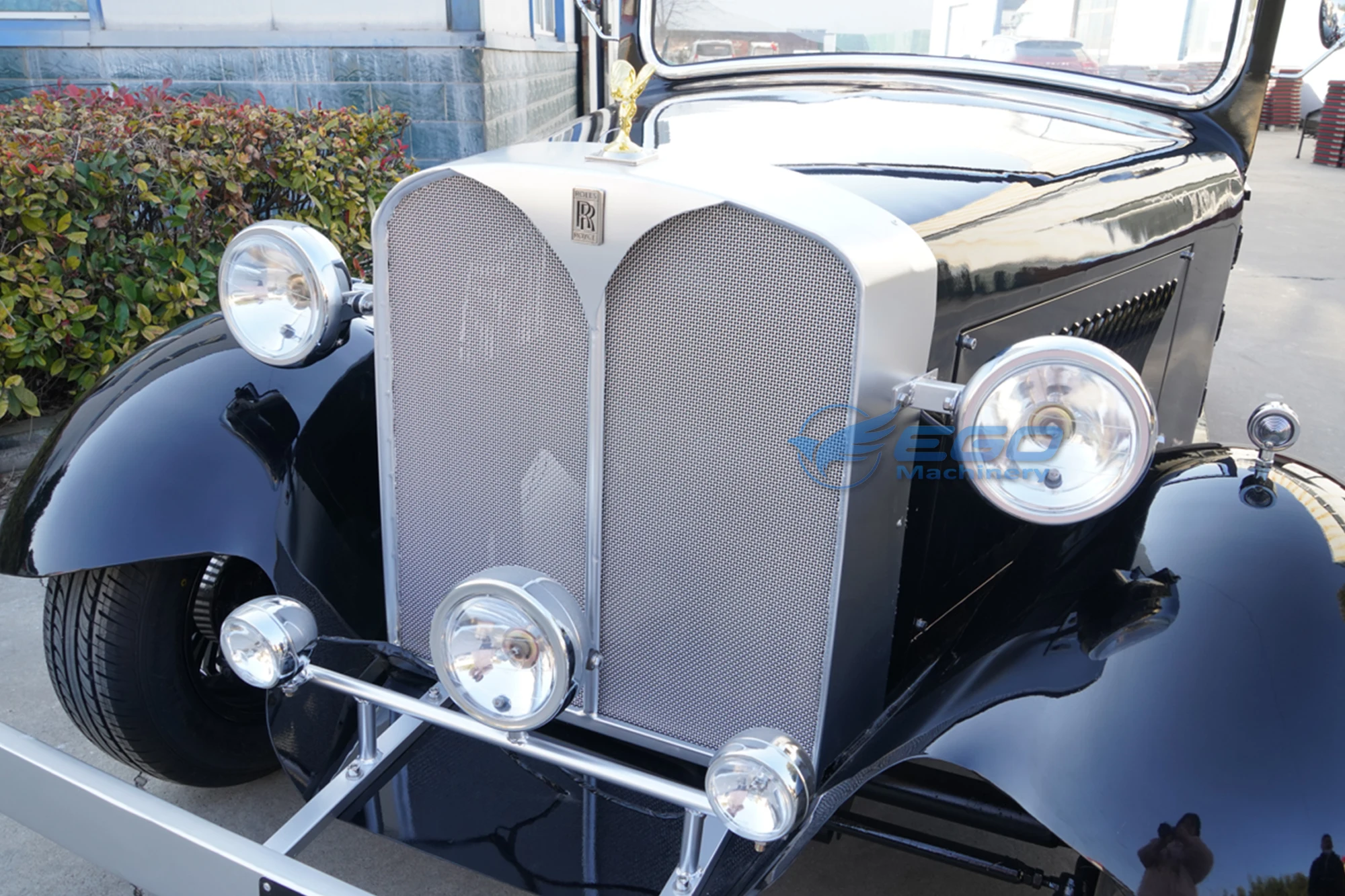 Luxury Electric Vintage Car Without Roof Black Convertible Car High ...