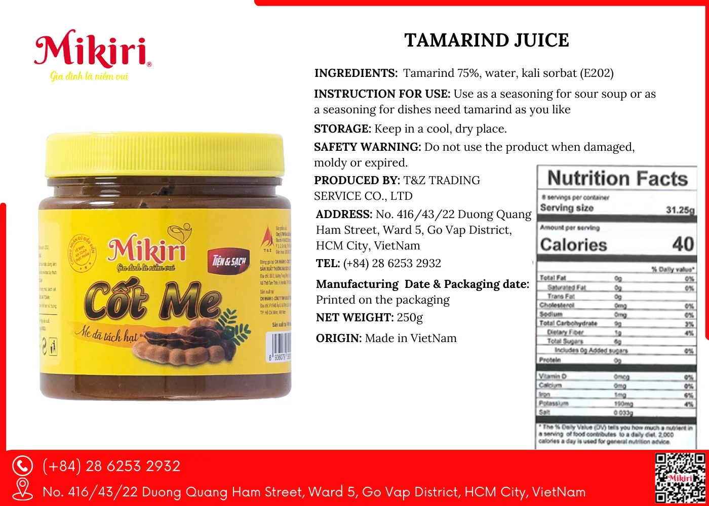 High Quality Tamarind Seedless For Food Tamarind Export Made In Vietnam ...