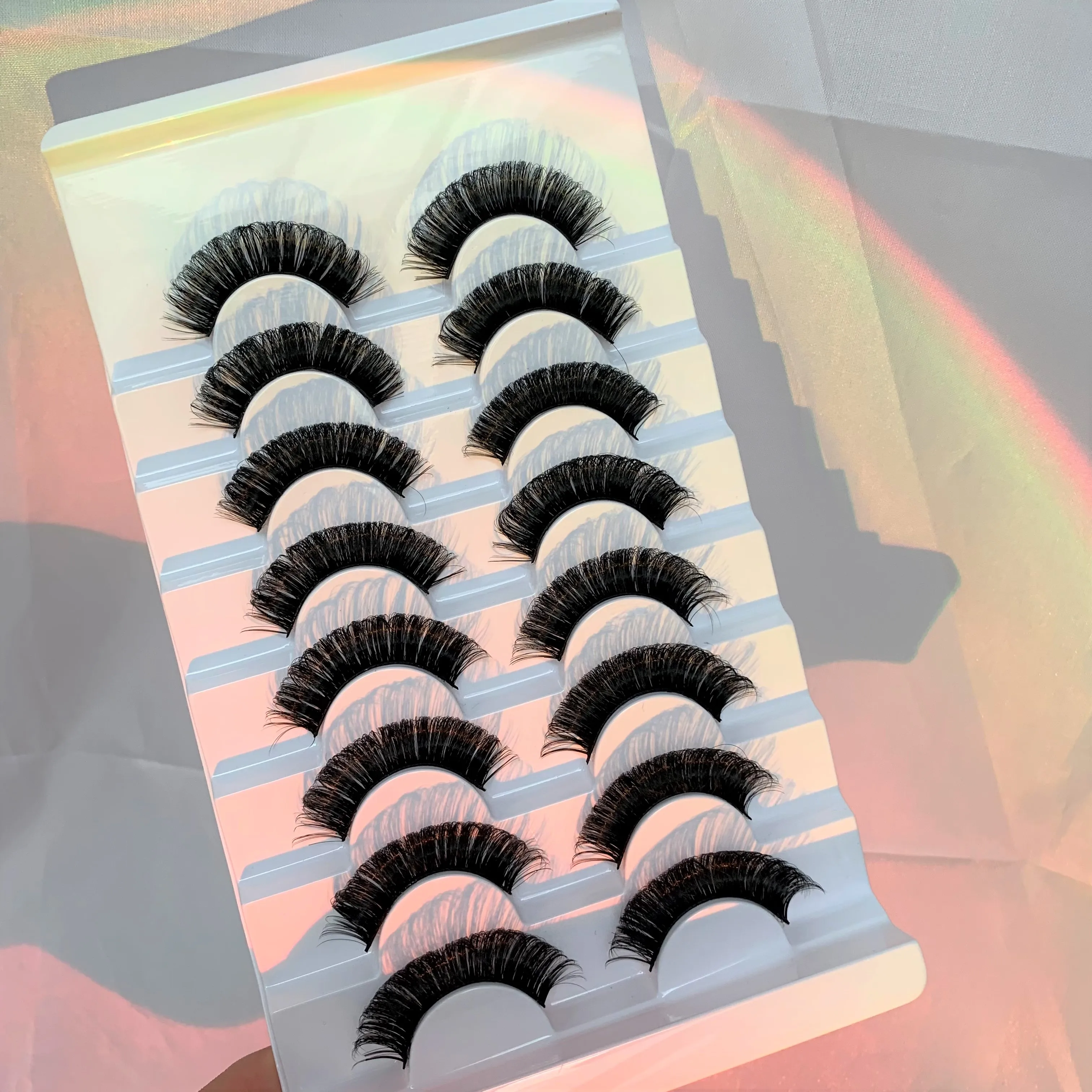 Pestanas Russian Eyelashes Strip False Mini Suitcase Faux Mink Lashes ...