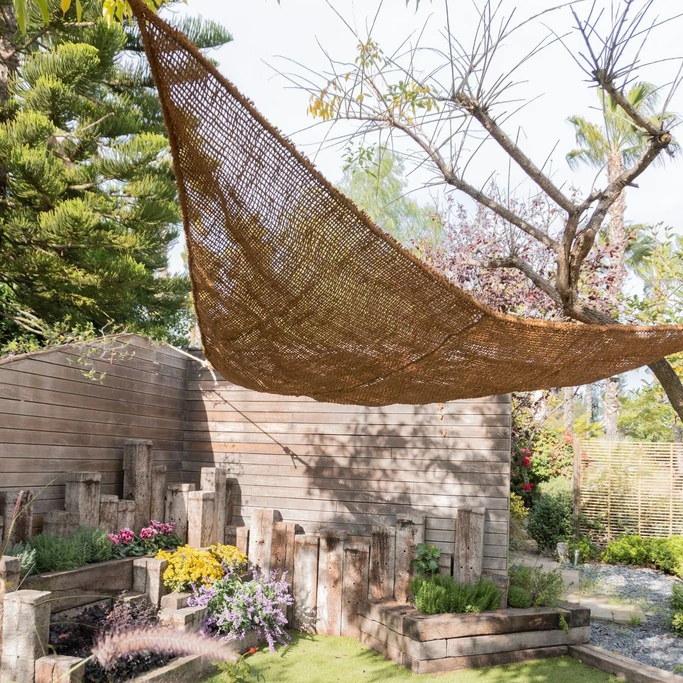 Sustainable coconut cloth shade sail outdoor sunshade coir net sails ...