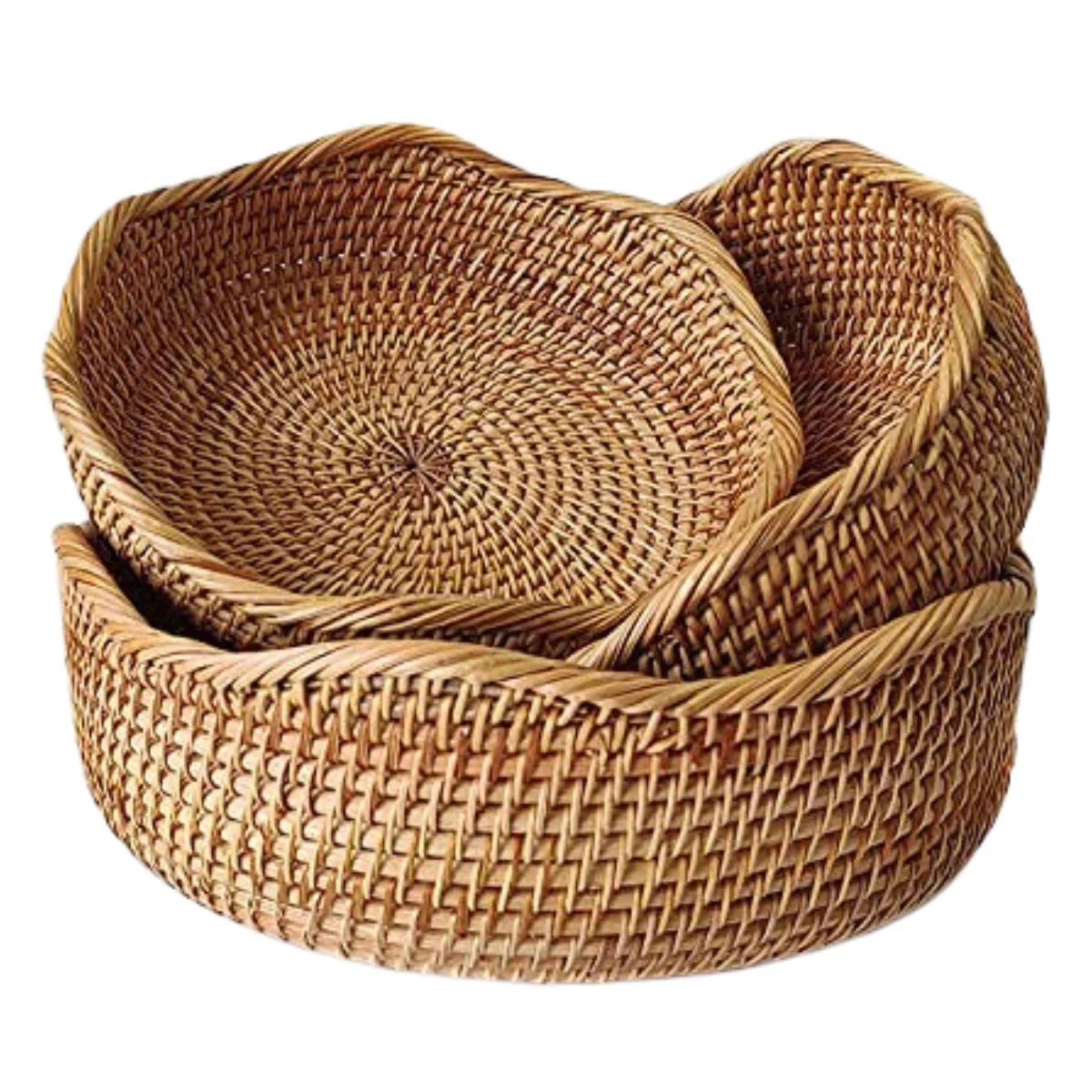 Top Shopping Rattan Bread Baskets,Natural Handmade Woven Fruit Baskets For Kitchen Pantry ...