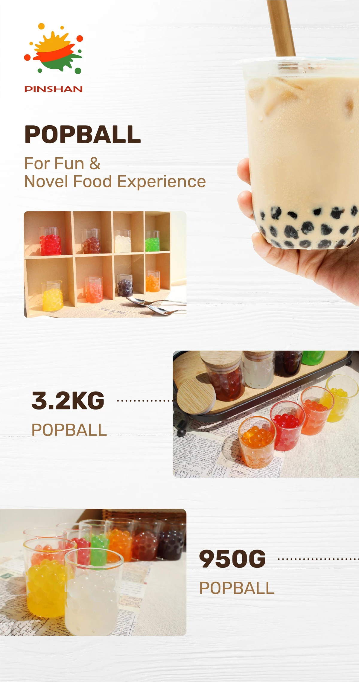 Halal Certificate Bubble Tea Popping Boba Bursting Balls