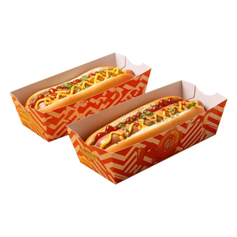 Custom Portable Food Kraft Hot Dog Box - Deep & Large