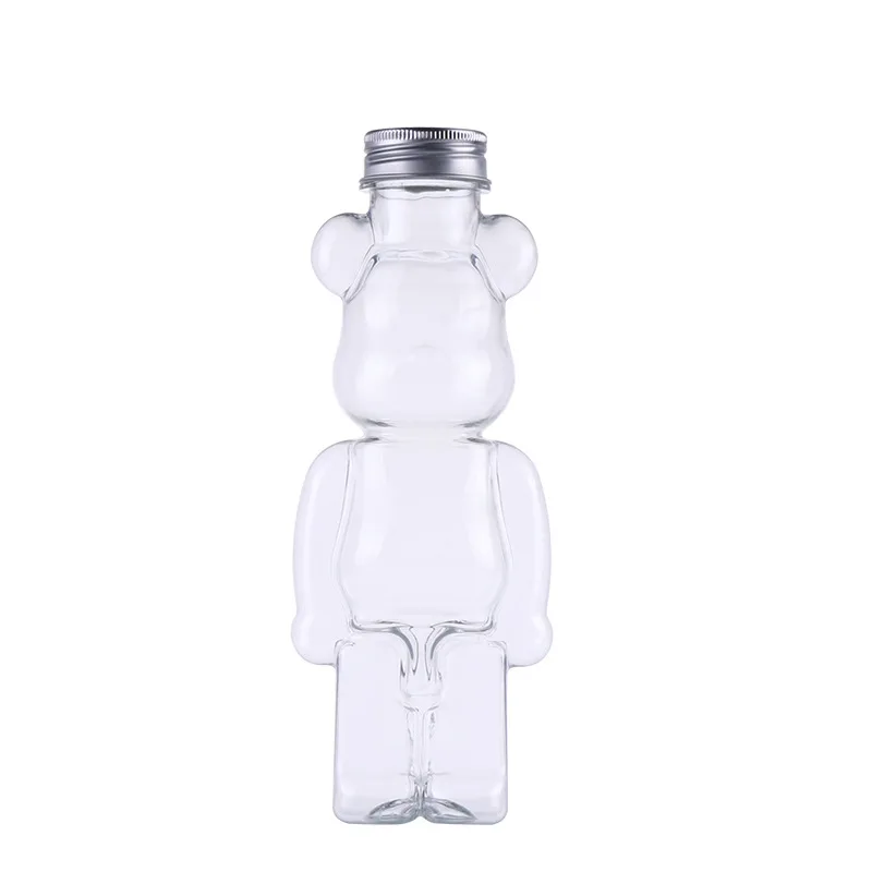 Factory Price 500ML 700ml Teddy Bear Shaped PET Plastic Bottle with Lid ...