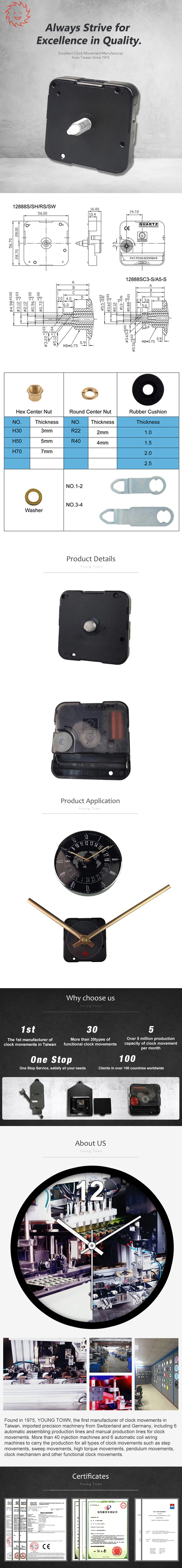 24 Hour Analog Quartz Wall Clock Movement Mechanism| Alibaba.com