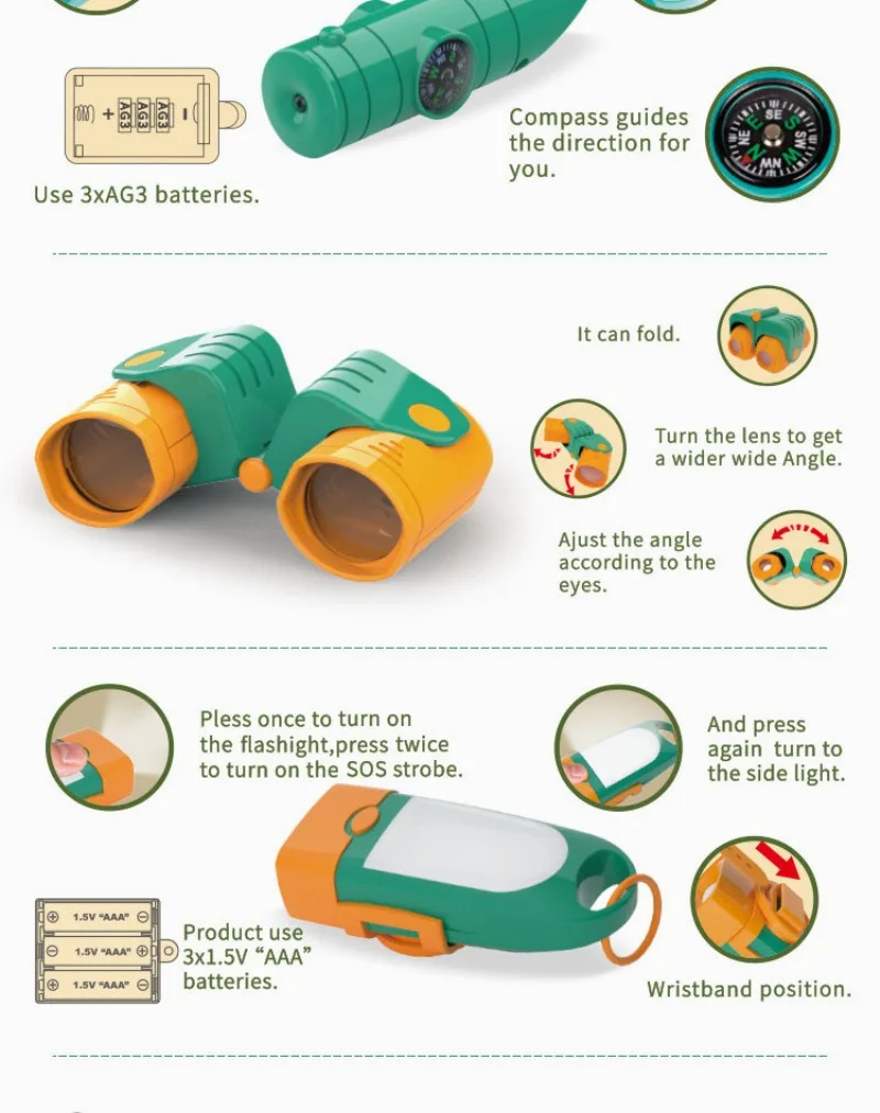 Explore Tool Set Premium Kids Camping Toys Kids Outdoor Explorer Kit ...