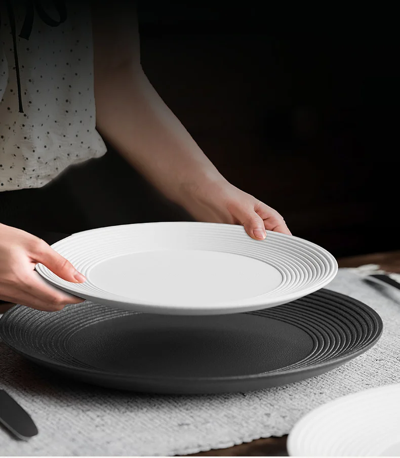 2024 Japandi Emboss Texture Restaurant Platos Vajilla Porcelain Main ...
