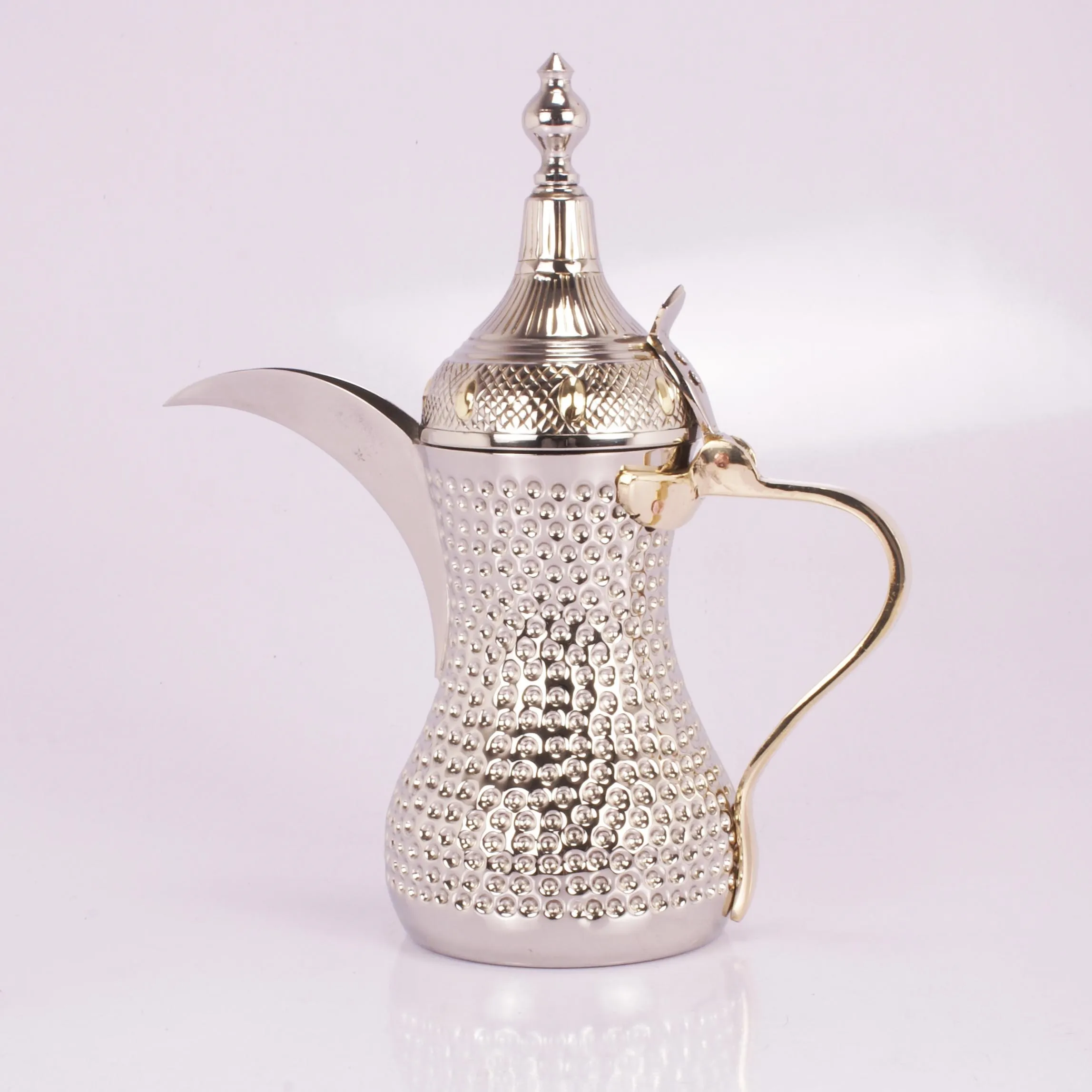 Arabic Metal Dallah Coffee Pot Brass Stainless Steel Lid Customized ...
