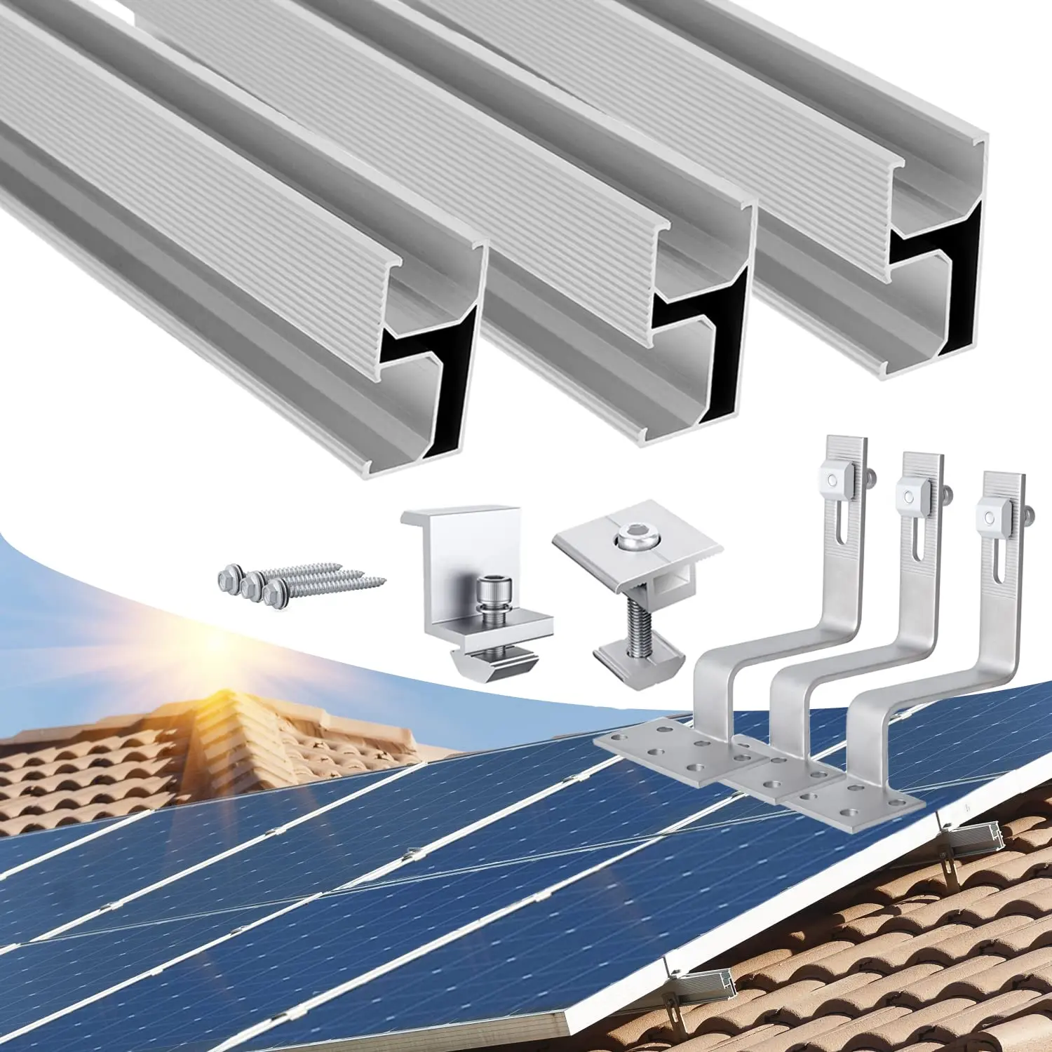 Aluminium Roof Racking Structure Solar Carports Solar Best Mill Finish Truong Thanh Customized ...