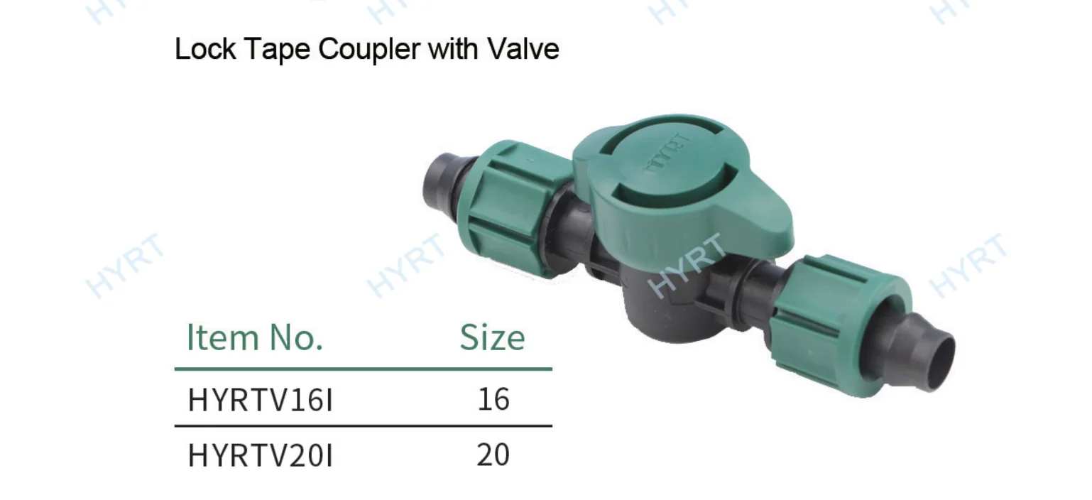 Lock Nut Coupler Valve for Drip Tape - Efficient Irrigation