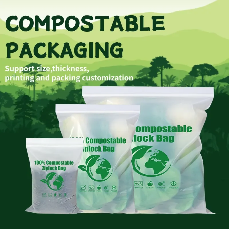 ZOOOM Customized PLA+PBAT Eco-Friendly Compostable Bags