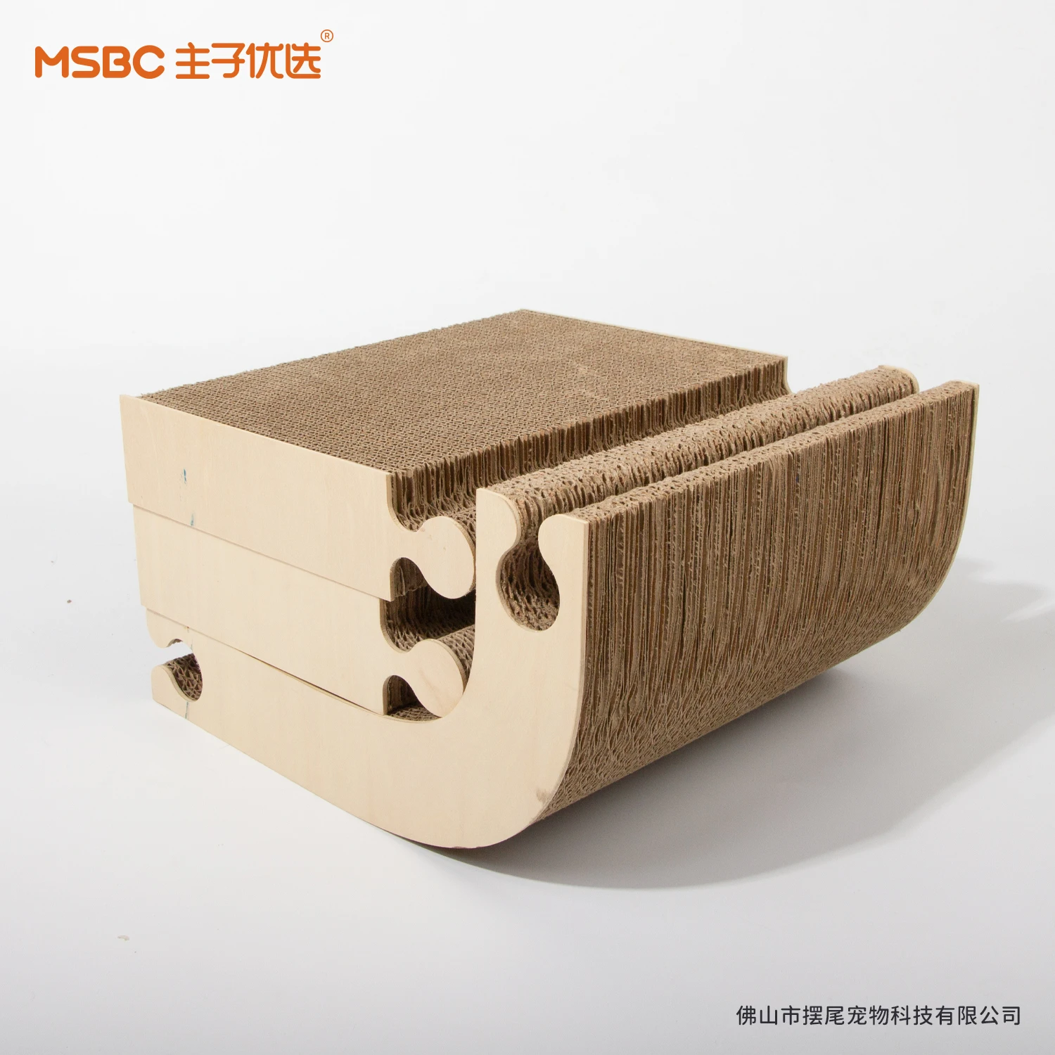 High-density L-shape Cat Scratching Boards Corrugated Paper Pads With ...