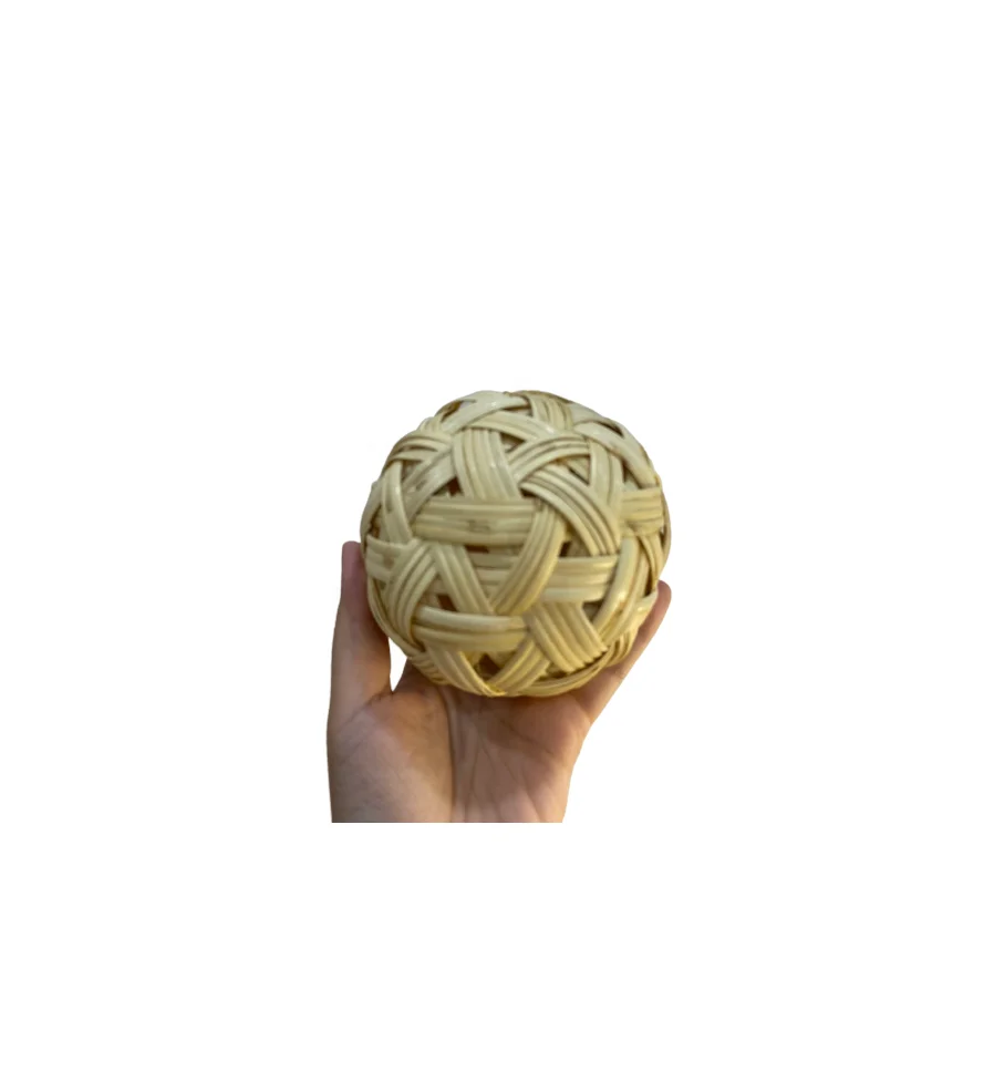 Round Rattan Ball For Christmas Handwoven Ball Natural Rattan High ...