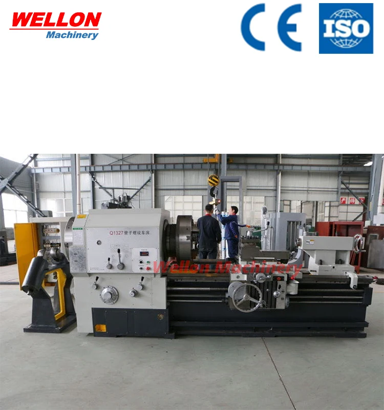 Q1327 Horizontal Pipe Threading Lathe Machine Screw Cutting Machine For ...