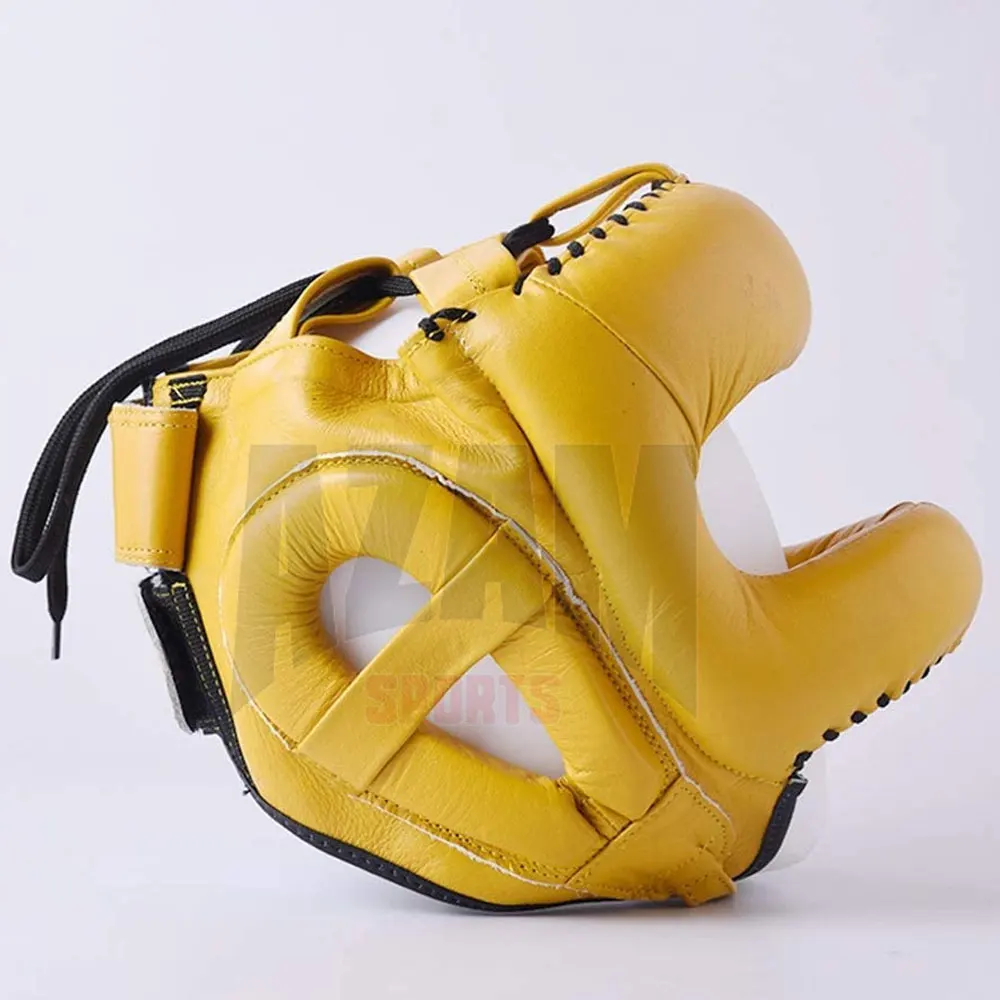 Factory Made Adjustable Boxing Head Guard New Design Leather Boxing ...
