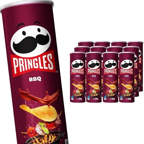 Pringles Bbq Stacked Potato Chips 12 Pack (12 X 134g) - Buy Pringles ...