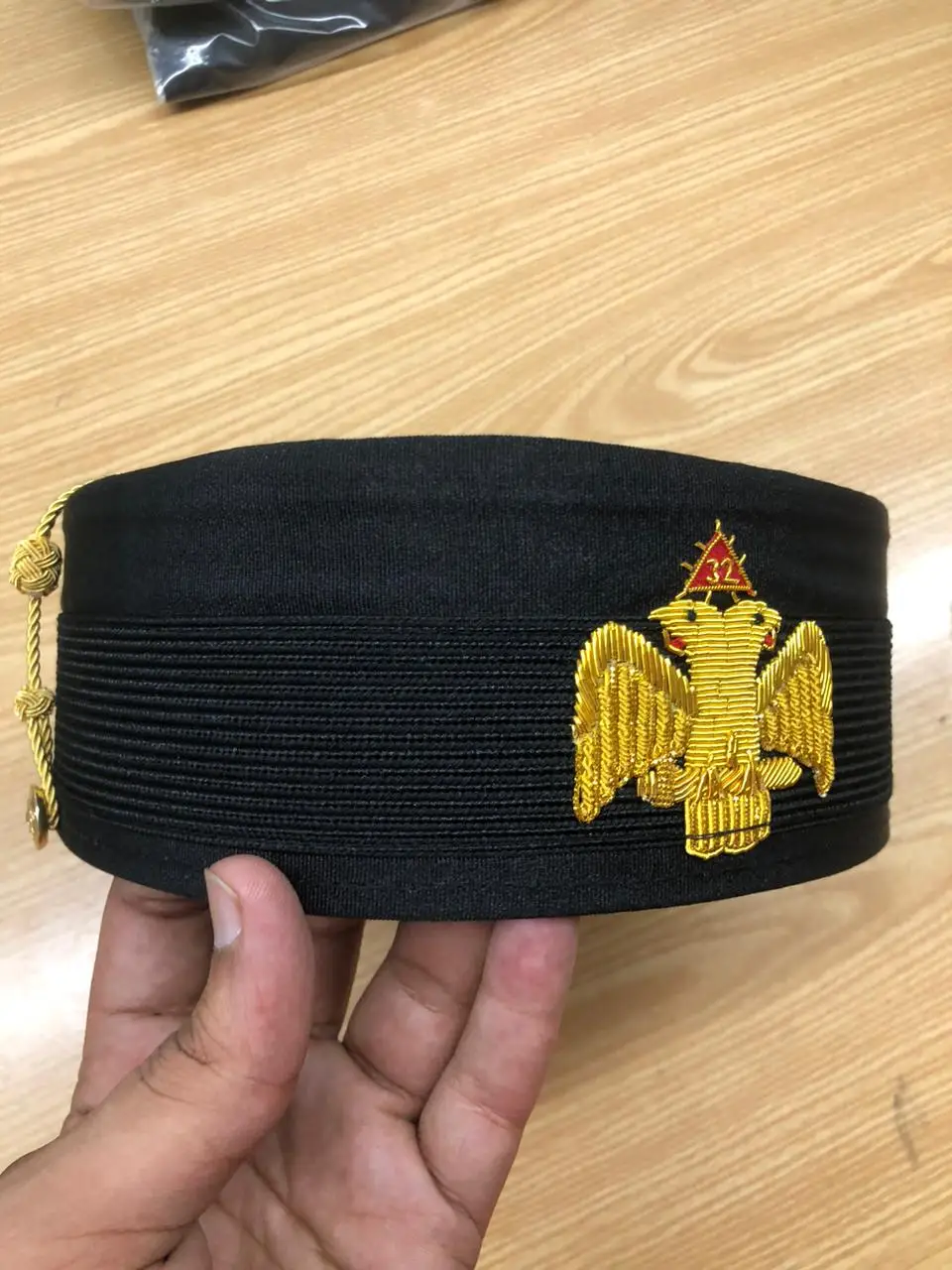 Masonic 32nd Degree Wings down Crown - Hand Embroidered