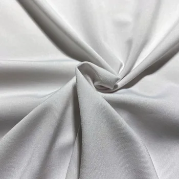 Wholesale Recycled Grs Certificate White Plain Polyester Spandex Single ...