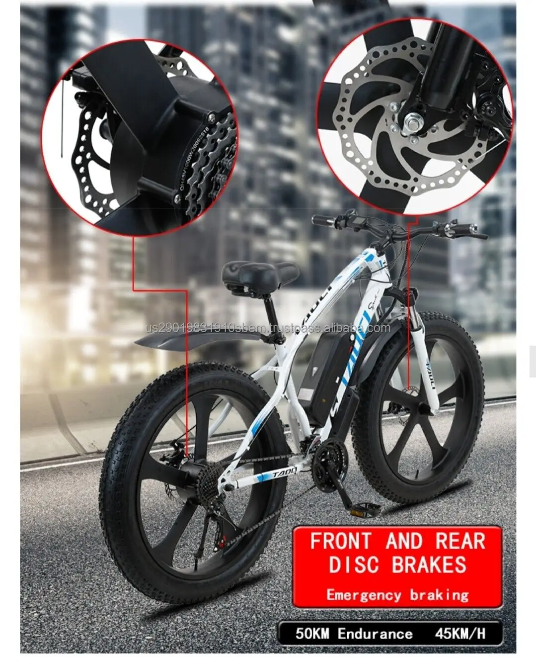 Original 2022 Taoci Python 1000w Fat Tyre Electric Bike Ebike Mud 17 ...