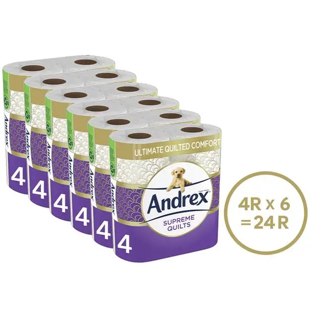 Andrex Quilts Quilted Toilet Paper - 25% Thicker Than Before To Provide ...