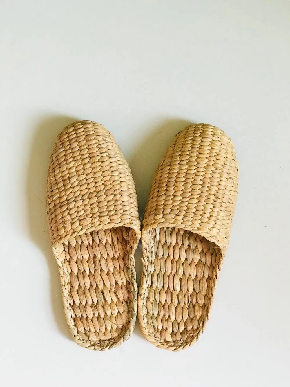Natural Straw Seagrass Water Hyacinth Slippers Eco Friendly Shoes ...