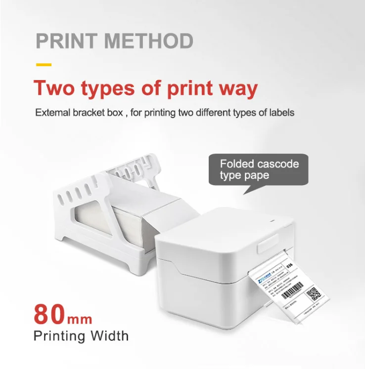 Thermal Shipping Label Printer 4x6 Inch Black And White Barcode Printer ...