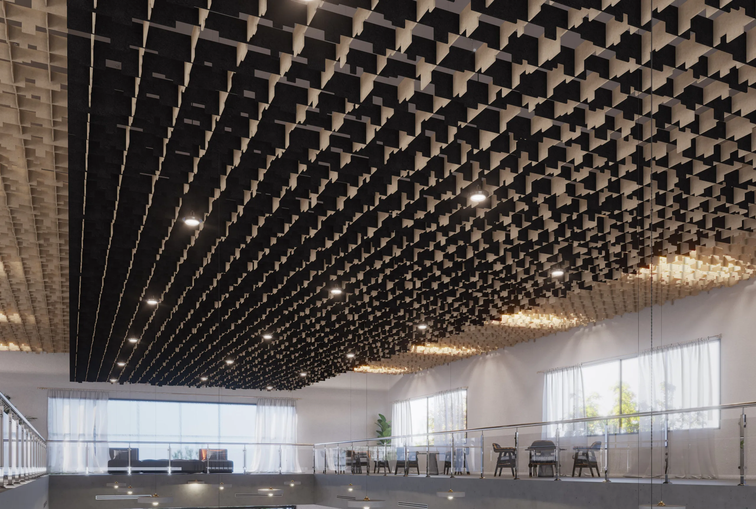 Pet Felt City Skyline Acoustic Panels Ceiling - Buy Polyester Fiber ...