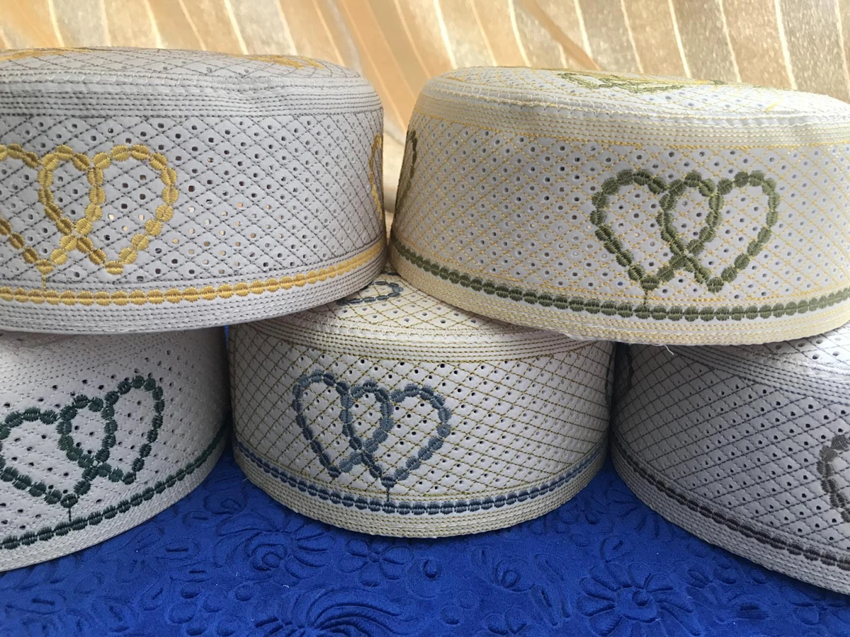 Custom Logo Muslim Kufi Hat Prayer Hat Headwear Islamic Cap Ramadan Eid ...