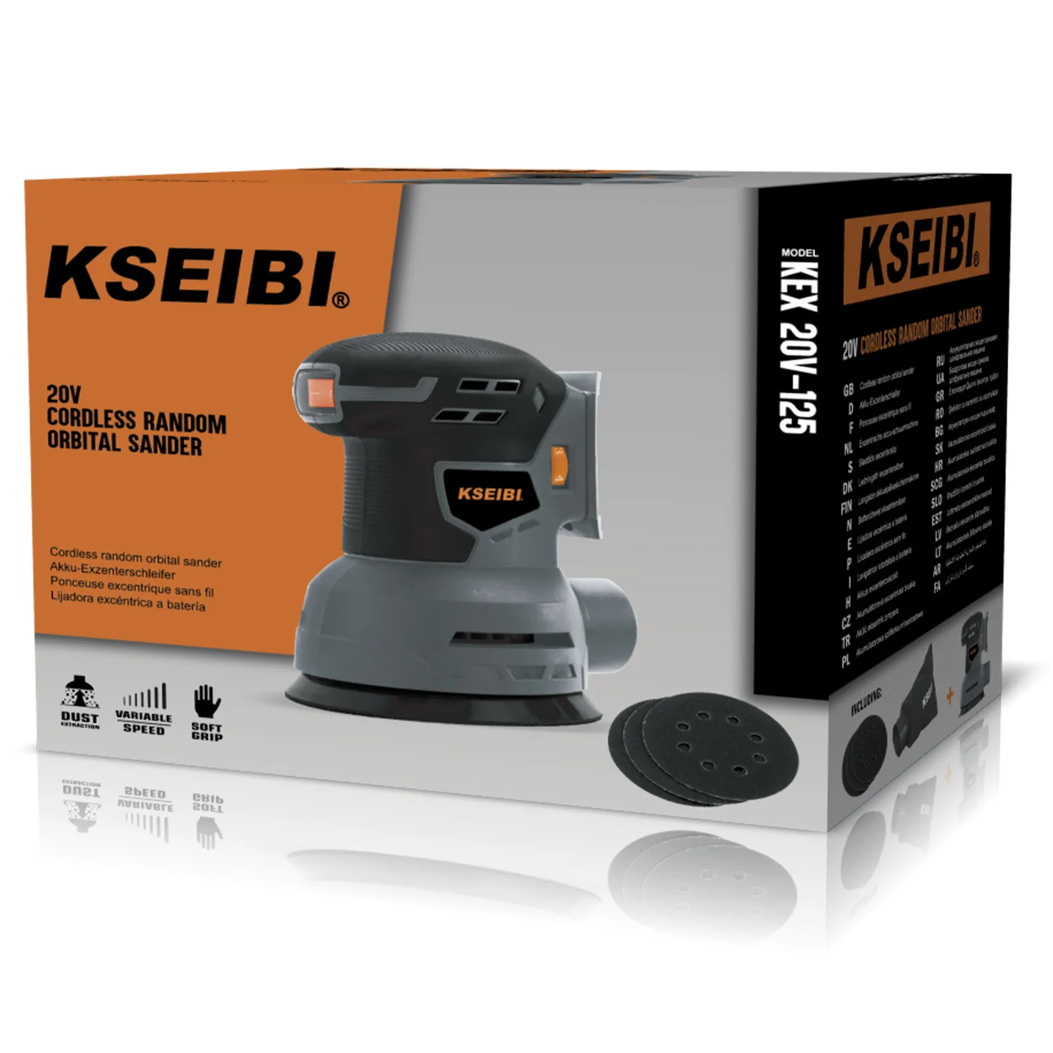 Kseibi Cordless Random Orbital Sander Kex 20v-125 Ideal For Both Curved ...