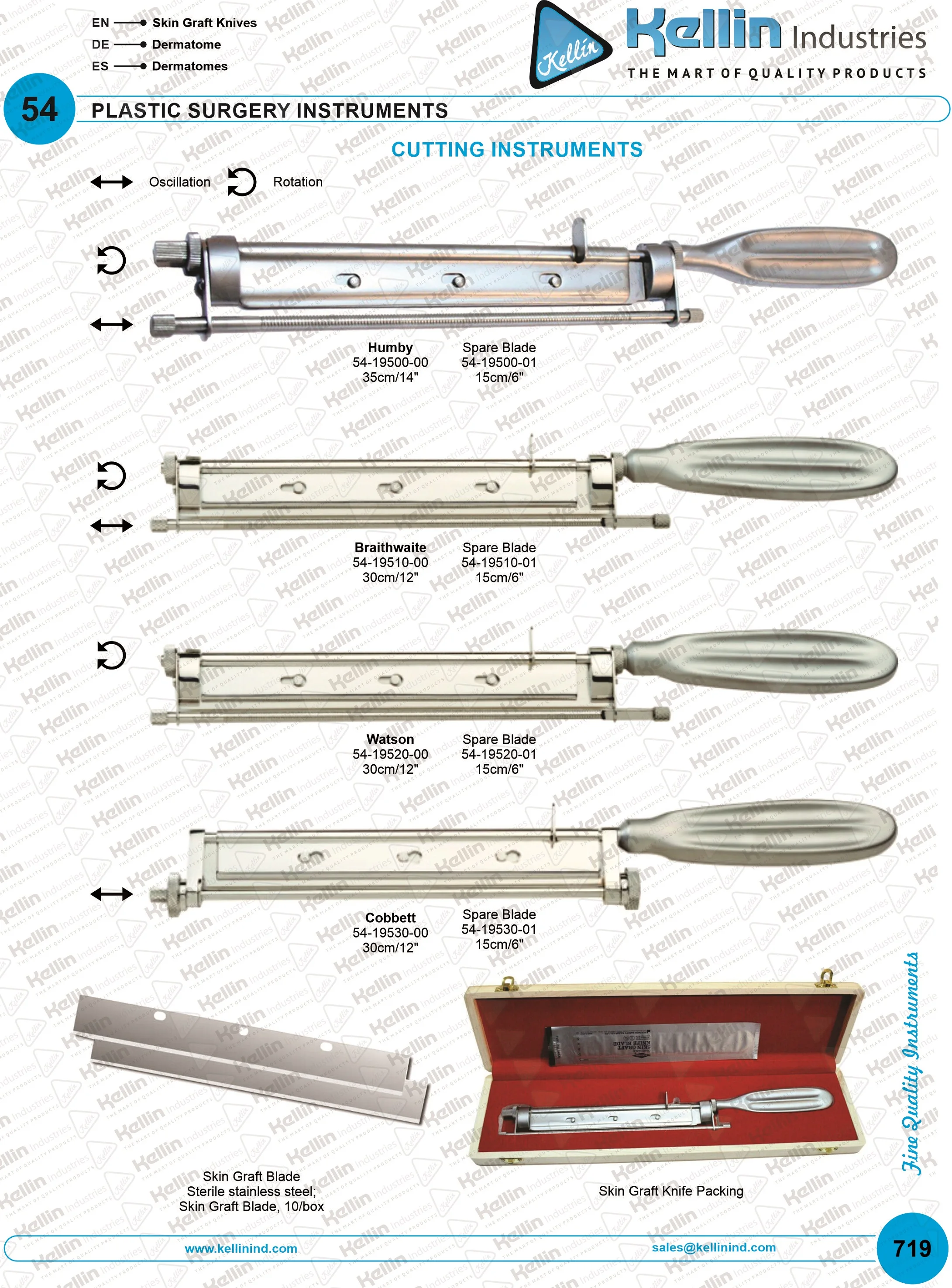 Braithwaite Skin Grafting Knife Manual Dermatomes Instruments Plastic ...